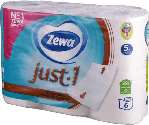 Zewa just-1 petoslojni toalet papir, 6 kom | dm.rs