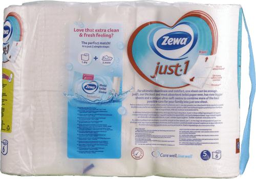 Zewa just-1 petoslojni toalet papir, 6 kom | dm.rs