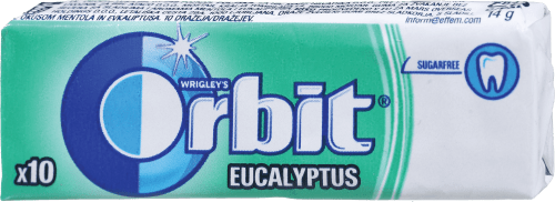 Orbit Žvečilni gumiji Eucalyptus, 10 kos | dm.si