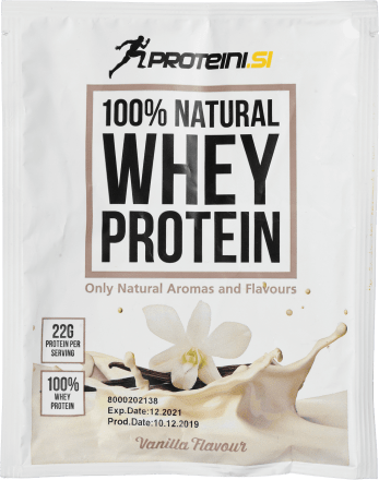 proteini.si 100% Natural Whey Protein u prahu - vanilija, 30 g | dm ...