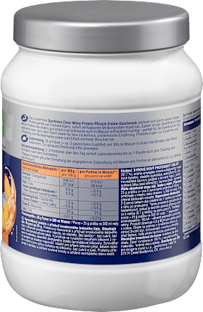 Sportness Proteinpulver, Clear Whey Protein, Pfirsich Eistee Geschmack ...