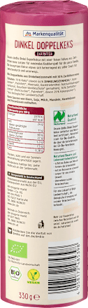 dmBio Kekse, Dinkel Doppelkeks Zartbitter, Naturland, 330 g dauerhaft ...