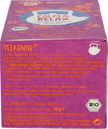 Teekanne Herbata BIO Calm&Relax (20 x 1,8 g), 36 g kupuj w zawsze ...