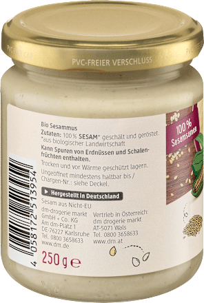 dmBio Tahini pasta od susama, 250 g povoljna online kupovina | dm.rs