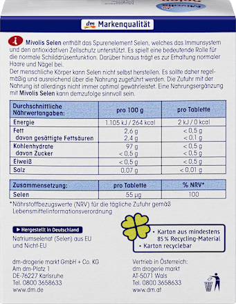 Mivolis Selen, Mini-Tabletten 60 St., 9 g dauerhaft günstig online ...