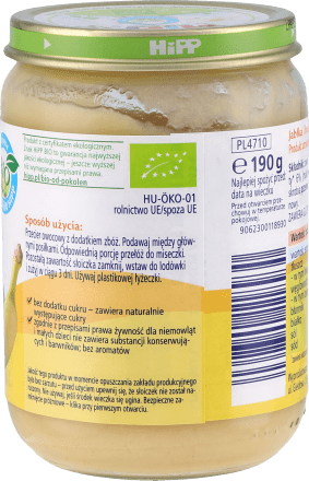 Hipp Jabłka i banany z biszkoptami BIO, po 4. miesiącu, 190 g kupuj w ...