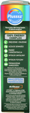 Plusssz Tabletki musujące ACTIVE 100% Energy Complex, 20 szt. kupuj w ...