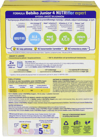 Bebiko 4 powyżej 2. roku życia, odżywcza formuła na bazie mleka, 600 g ...