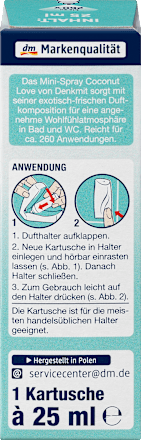 Denkmit Mini-Spray Coconut Love Nachfüllkartusche, 25 ml dm Dauerpreis ...