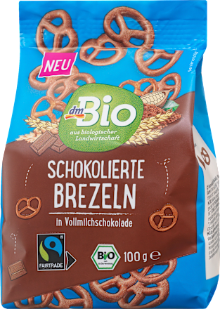 dmBio Brezeln, schokoliert in Vollmilchschokolade, 100 g dauerhaft ...