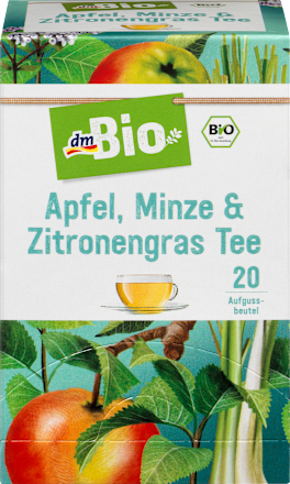 dmBio Früchte- & Kräuter-Tee Apfel, Minze & Zitronengras (20x2g), 40 g ...