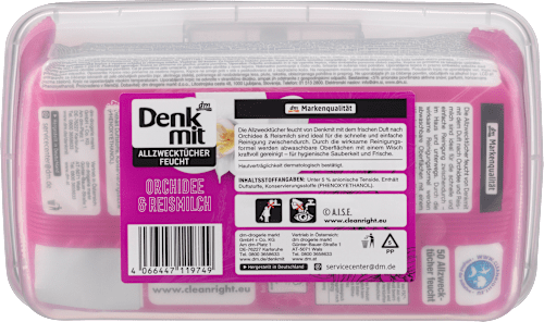Denkmit Vlažne maramice za čišćenje – orhideja i pirinčano mleko, 50 ...
