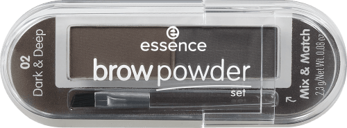 essence brow powder set za obrve – 02 Dark & Deep, 2,3 g | dm.rs