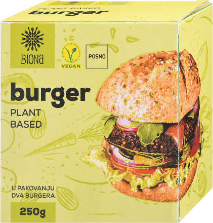 BIONA Veganski burger, 260 g | dm.si