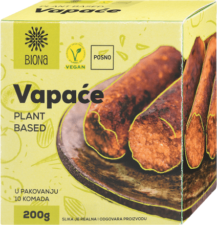 BIONA Vapaće - veganski čevapi, 200 g | dm.si
