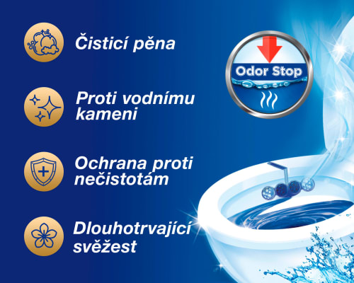 Bref WC blok Color Aktiv s vůní čerstvých květin 4x50 g, 200 g Nakoupit ...