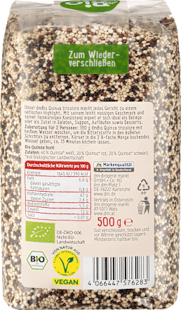 dmBio Quinoa Tricolore, 500 g dauerhaft günstig online kaufen | dm.de
