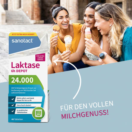 sanotact Laktase 24000 Tabletten 40 St, 16 g dauerhaft günstig online ...