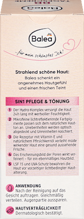 Balea BB Cream Getönte Tagespflege LSF15 Hell, 50 ml | dm.at