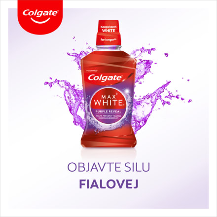 Colgate Ústna voda Max White Purple Reveal, 500 ml trvalo výhodne ...