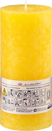Profissimo Kerze rustik 160/68 gelb, 1 St dauerhaft günstig online kaufen | dm.de