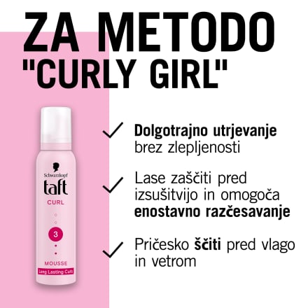Schwarzkopf taft Pena za kodraste lase Curl Mousse Extra Strong, 200 ml ...