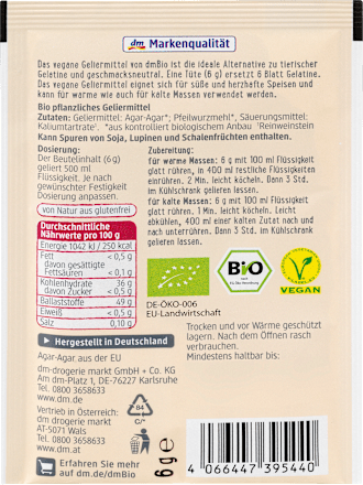 dmBio Geliermittel, vegan (3x6 g), 18 g dauerhaft günstig online kaufen ...