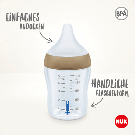 NUK Babyflasche Perfect Match, braun, 0-6 Monate, 150ml, 1 St dauerhaft günstig online kaufen ...