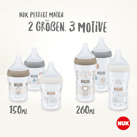 NUK Babyflasche Perfect Match, braun, 0-6 Monate, 150ml, 1 St dauerhaft günstig online kaufen ...