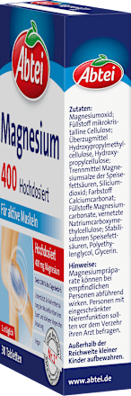 Abtei Magnesium 400 Tabletten 30 St, 38,6 g dauerhaft günstig online ...