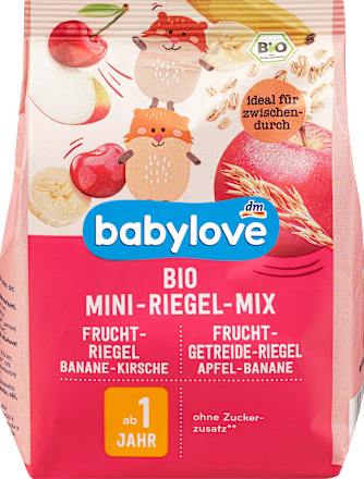 babylove Fruchtriegel Bio Mini-Riegel-Mix ab 1 Jahr, 100 g dauerhaft günstig online kaufen | dm.de