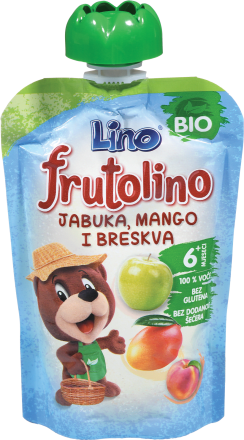 Lino Bio sadni žepek frutolino z okusom jabolka, manga in breskve, od 6 ...