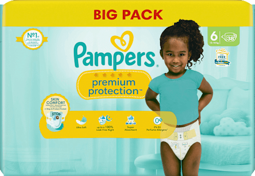 Pampers Windeln Premium Protection Gr.6 Extra Large (13+kg), Big Pack ...