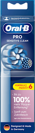 Oral-B Pro Sensitive Clean Aufsteckbürsten, 6 St dm Dauerpreis: Immergünstig einkaufen | dm.at