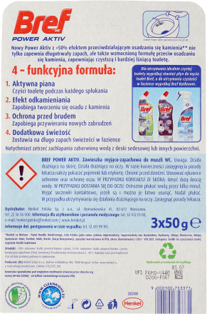 Bref Zawieszka do toalet Power Aktiv Cytryna, 3 szt. kupuj w zawsze ...