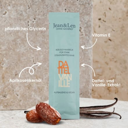 Jean&Len Haarkur Repair Dattel & Vanille Sachet, 20 ml dauerhaft ...