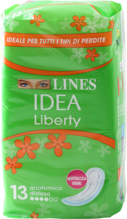LINES Assorbenti Idea Liberty anatomici distesi, 13 pz | dm Italia
