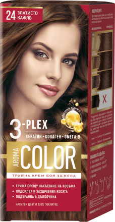 AROMA COLOR Боя за коса - Nr.24 Златисто кафяв, 1 бр. | dm България