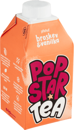 POPSTAR Tea ledový čaj broskev & vanilka, 0,5 l | dm.cz