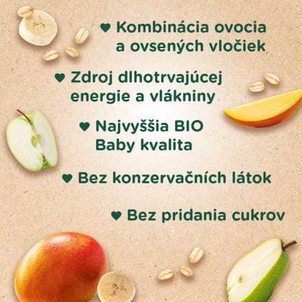 Sunar BIO ovocná kapsička Hopsáček mango, banán, hruška a ovsené vločky ...