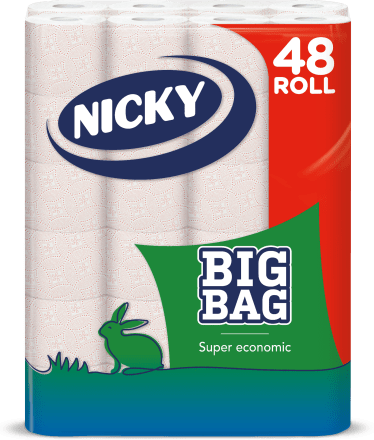NICKY Big Bag toalettpapír, 48 tekercs, 2 rétegű, 6 720 lap | dm.hu