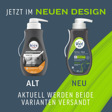 Veet MEN Haarentfernungscreme Sensitive, 400 ml dauerhaft günstig ...