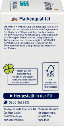 VISIOMAX Kombilösung Einmaldosis für weiche Kontaktlinsen, mit ...