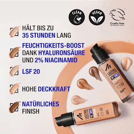 MANHATTAN Cosmetics Foundation Lasting Perfection 61 Creamy Beige LSF ...