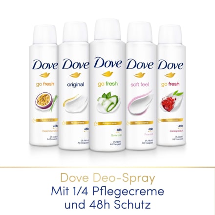 Dove Antitranspirant Deospray Go Fresh Gurkenduft, 150 ml dauerhaft ...