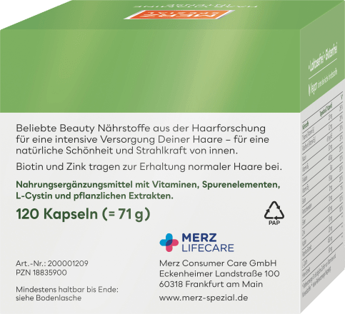Merz Spezial Haar Vitamine Intense Kapseln 120 St, 71 g dauerhaft ...