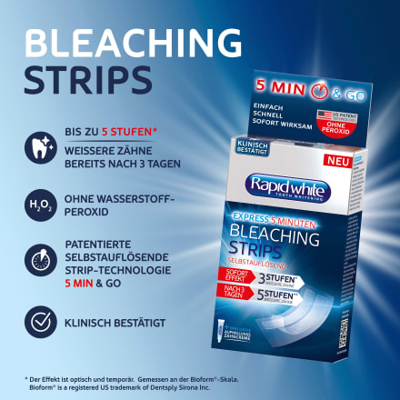 Rapid white Bleaching Strips, 12 St dauerhaft günstig online kaufen | dm.de