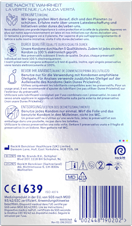 Durex Kondome Hautnah Classic, Breite 56mm, 8 St dauerhaft günstig online kaufen | dm.de