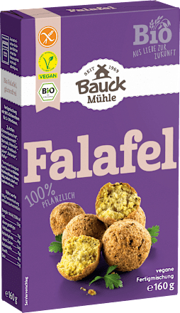 Bauck Mühle Fertigmischung Falafel, vegan, 160 g dauerhaft günstig ...