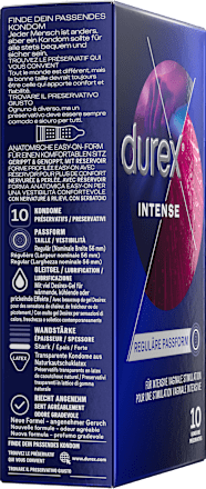 Durex Kondome Intense Orgasmic, Breite 56mm, 10 St dauerhaft günstig online kaufen | dm.de
